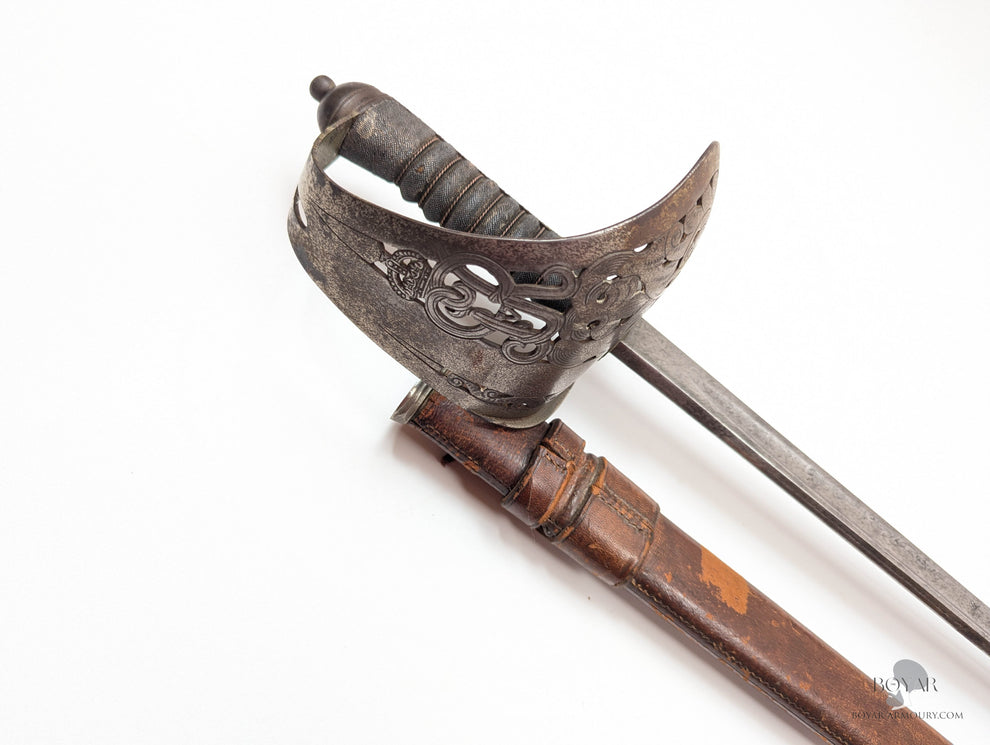 1897 Pattern Royal Marines Officer's Sword, "Per Mare Per Terram, Gibr ...